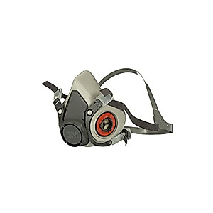 3M Half Facepiece Reusable Respirator 6200, Gases, Vapors, Dust, Paint, Cleaning, Grinding, Sawing, Sanding, Welding, Adjustable Headstraps, Bayonet Connection, Medium