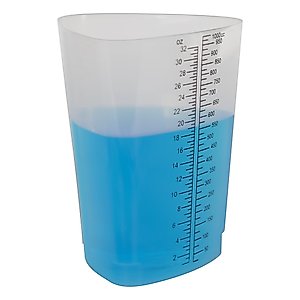 32 oz Graduated Plastic Triangular Container Three-Sided Beaker for Measuring and Mixing (Pack of 20)