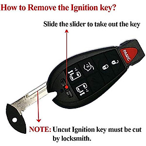 6 Button Key Fob Compatible for 2008-2015 Chrysler Town and Country,2008-2014 Dodge Grand Caravan Keyless Entry Remote Replacement for M3N5WY783X IYZ-C01C