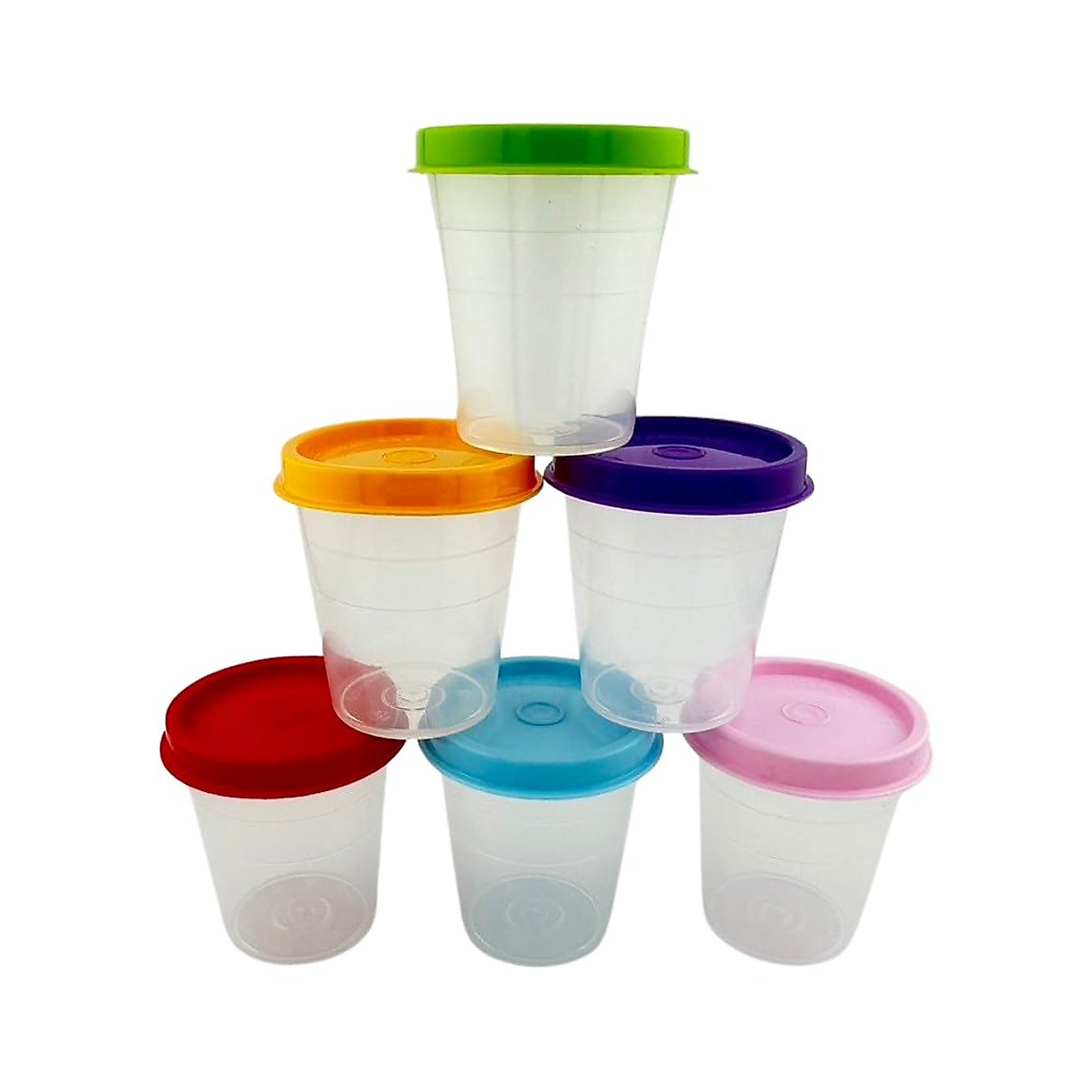 Tupperware Tupper Minis 2oz / 60ml Midgets Container Assorted Color Seal Set of 6