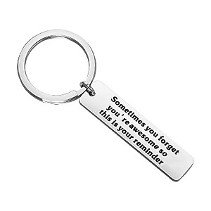 SEIRAA Inspirational Gift Keychain Sometimes You Forget You’re Awesome Encouragement Graduation Gift for Son Daughter (Inspirational Keychain)