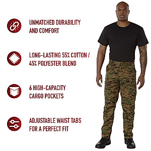 Rothco 8675 ULTRA FORCETM BDU PANT - WOODLAND DIGITAL, Large-Regular (35-39" W X 29 1/2-32 1/2" L)