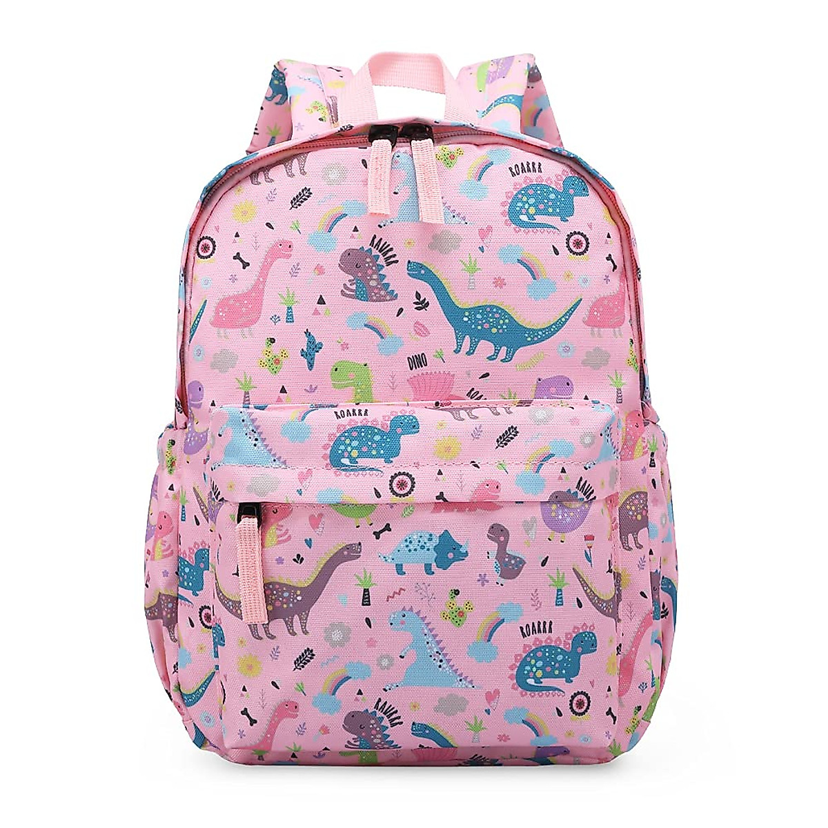 THE Crafts Cute Unicorn Dinosaur Toddler Backpack for Boys Girls,Preschool Kindergarten Nursery Travel School Bag with Chest Buckle (Pink Dinosaur)