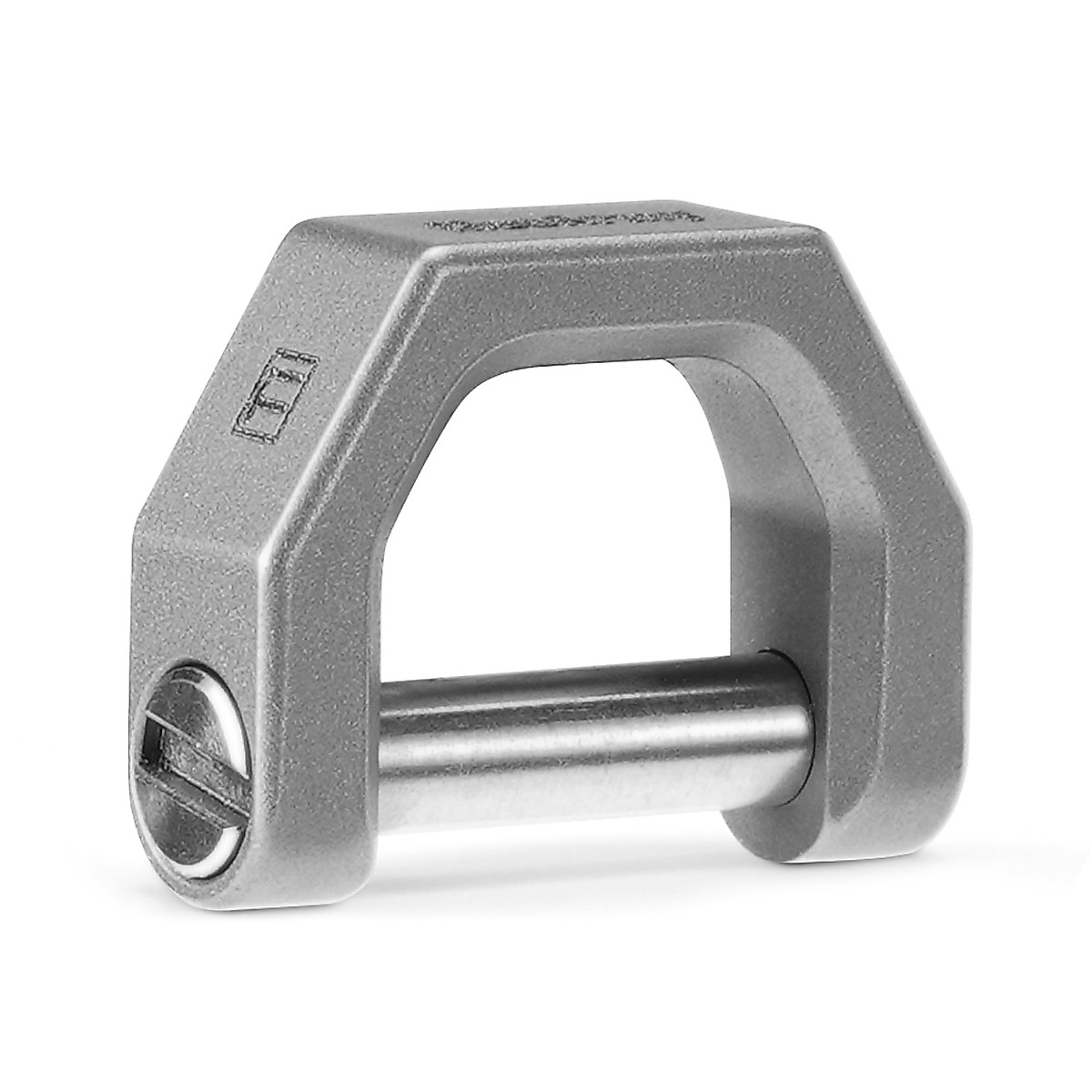 MecArmy Titanium D Shape Key Ring, Key Fob Holder D Ring Keychain with Screw Shackle for Car Keys Purse D Ring Screw Shackle Keychain for Everyday Carry Women Men(Sandblasted Small)