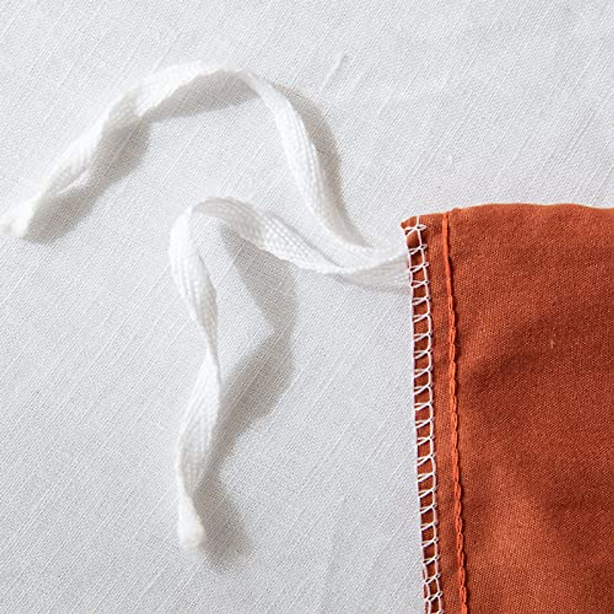 Burnt Orange Duvet Cover King, 100% Washed Microfiber Pink Bedding Set 3 Pieces Duvet Cover, 1 Duvet Cover with 2 Pillowcases, with Zipper Closure, Ultra Soft Feel Natural Wrinkled (Burnt, King)