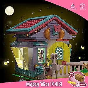 QLT Tree House Building Set with Light Kit - Compatible with Lego Flowers Friends Friendship Treehouse Building Kit, Creative Forest Toy with a House Construction Set Gift for Kids(648PCS)