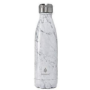 Manna Vogue stainless steel bottle 17 oz (500 ml), marble white