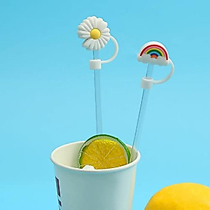 5 Pieces Stanley Straw Cover for Stanley Cup, Straw Covers Compatible with Stanley 30&40 Oz Tumbler, Straw Topper For Stanley Cup, Straw Cover For Reusable Straws, 0.4 inch Stanley Straw Cover