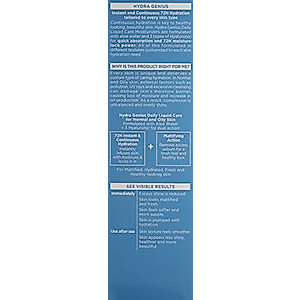 L'Oreal Paris Skincare Hydra Genius Daily Liquid Care Oil-Free Face Moisturizer for Normal to Oily Skin, Hyaluronic Acid Moisturizer for Face with Aloe Water and Hyaluronic Acid, 3.04 fl. oz.