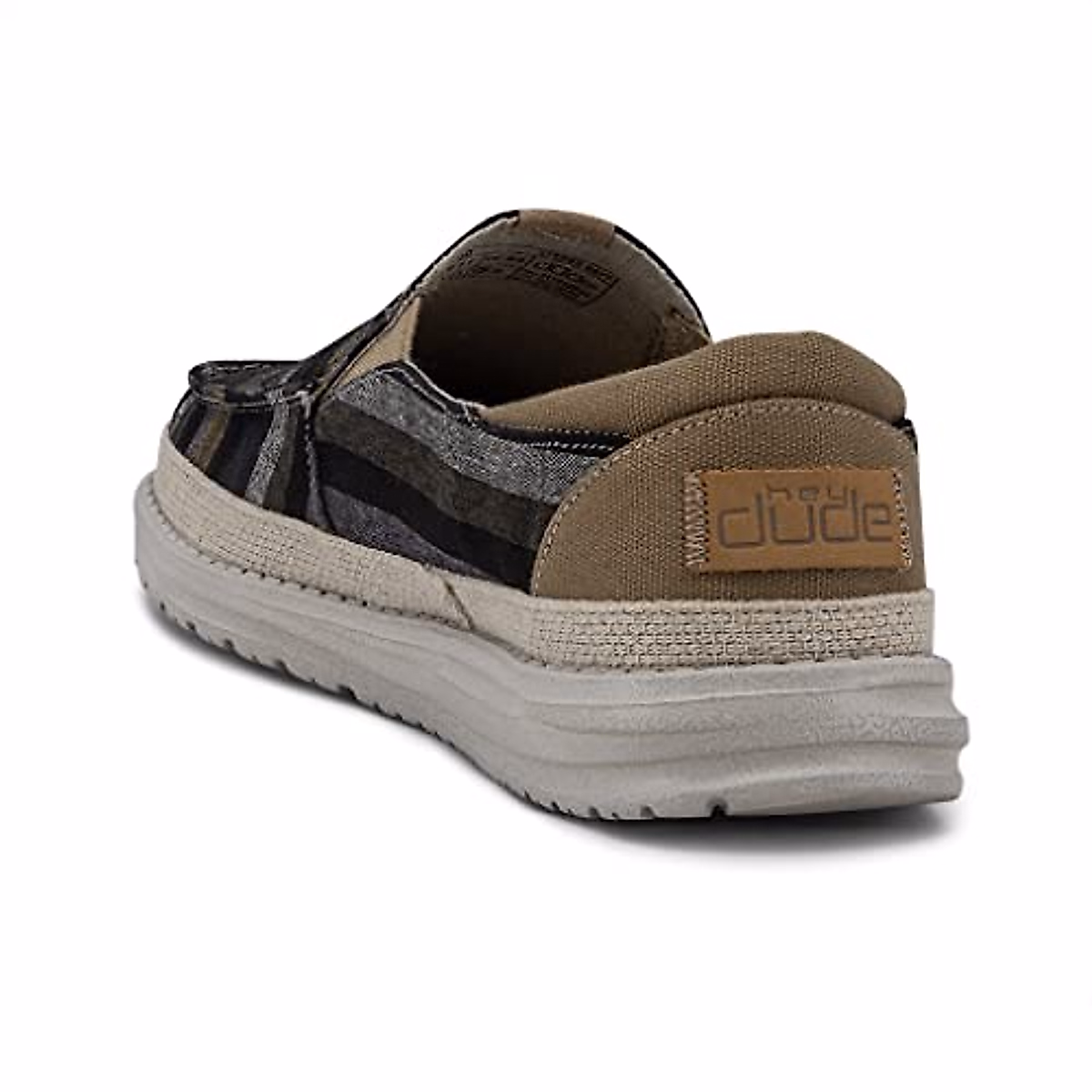 Hey Dude Men's Thad Stripes Navy Size 13 | Men’s Loafers | Men’s Slip On Shoes | Comfortable & Light-Weight