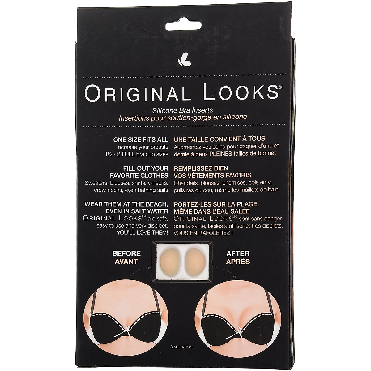 Original Looks Silicone Bra Inserts and Enhancers, One Size Fits All