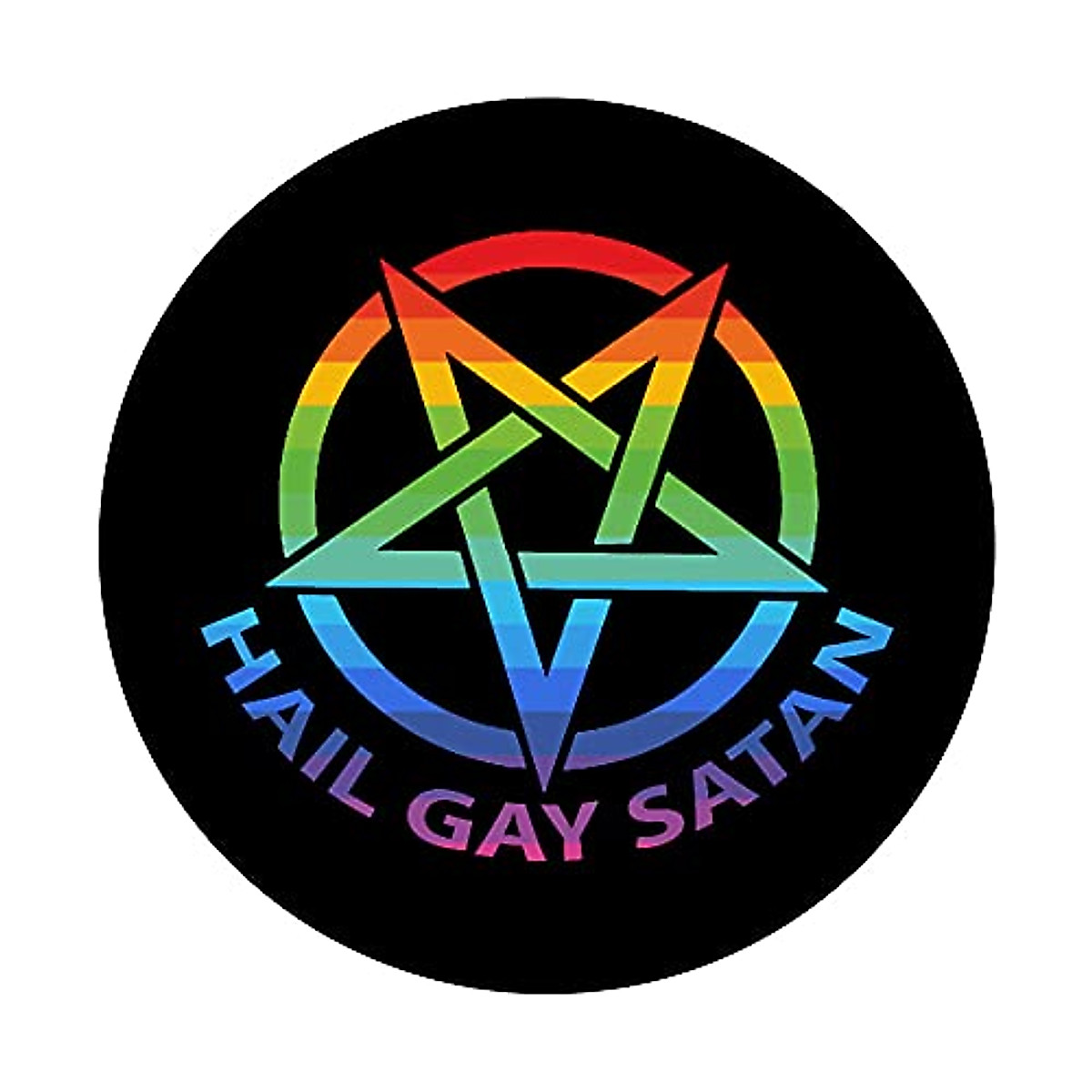 Hail Gay Satan Pentagram PopSockets Swappable PopGrip
