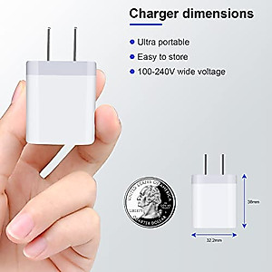 Charging Cube,iPhone Charger Box 2-Pack Single Port USB Charging Block Wall Plug in Phone Charger Brick for iPhone 14 13 12 SE 11 Pro Max SE X 8 7, Samsung Galaxy, Pad, Google Pixel,Kindle Fire
