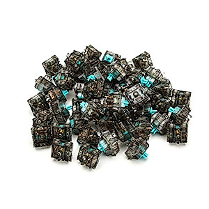 KOSEKY DSL1 Linear Keyboard Switch,Silent,60cN Force,Gold-Plated Spring,Pre Lubed, Linear Keyswitch 5 Pins for Mechanical Gaming Keyboards (90 Packs, Smoky Transparent,Aqua)