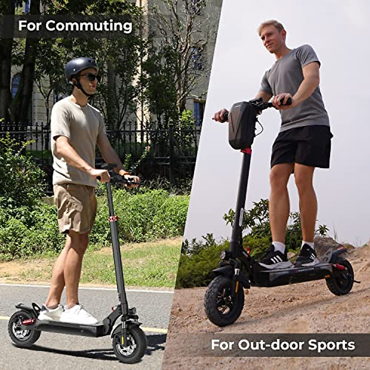Circooter Mate Electric Scooter Adult with APP, 440LBS Max Load, 800W Motor, 28 Mph Top Speed, 25 Miles Max Range, 10 inches All Terrain Tires Off Road Scooter Electric with Storage Bag for Adult