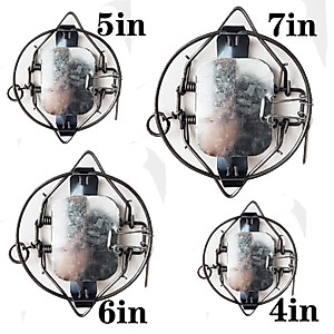 𝐚𝐧𝐢𝐦𝐚𝐥 𝐭𝐫𝐚𝐩 2 Packer Outdoor Spring Trap Easy Set Weather-Resistant Outdoor Durable Reusable Trap Solid Metal Outdoor Trap for Home & Yard & Garden… (5in - 2 Packer)