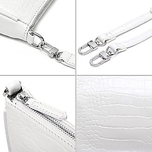 White Purse for Women 3pcs Set Small Shoulder Bag Mini Clutch Purses 90s Y2k Handbags