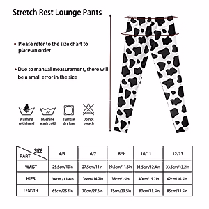 PZZ BEACH Cow Print Girls Active Legging Yoga Pants High Waist Tummy Control Dance Athletic Leggings