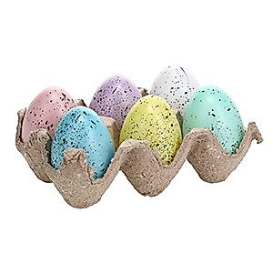 Greenbrier Colorful Speckled Easter Egg 6 Pack Cartons Decor Clear Cello Wrapped