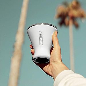 BrüMate MargTini 10oz Martini Margarita Tumbler - Made With Vacuum-Insulated Stainless Steel (Carrara)