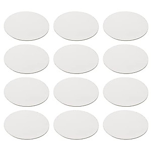 Lot45 Cardboard Coasters 4 Inch Pack - 100 Piece Bulk Cardboard Coasters Durable Round Blank White Cardboard Coasters