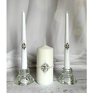 Magik Life Unity Candle Set for Wedding - Wedding Unity Set for Reception and Ceremony - Candle Sets - 6 Inch Pillar and 2 * 10 Inch Tapers