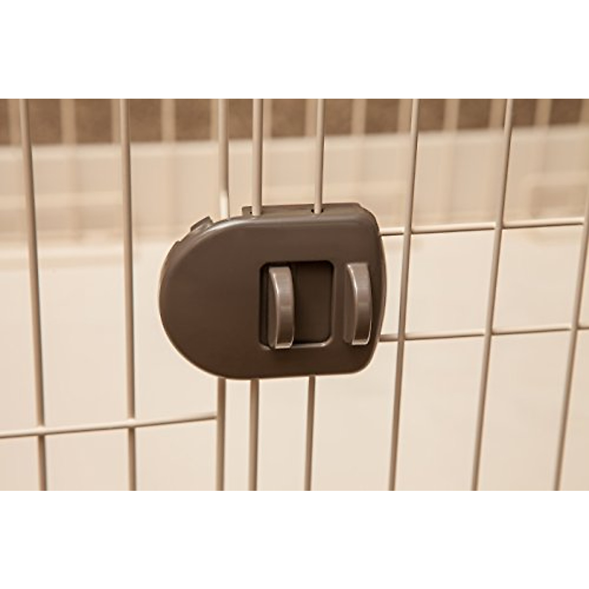 IRIS USA Medium Portable Wire Animal Cage, Easy Assembly Wire Dog Crate Animal House with Removable Casters and Top Access, Almond/Brown