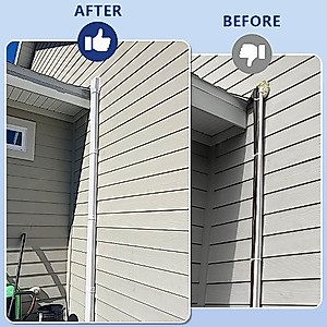 LCGP 4" 14Ft Decorative PVC Line Cover Kit, Suitable for Mini Split Air-conditioning and Heat Pump Systems, Outdoor Air-conditioning Pipe Insulation