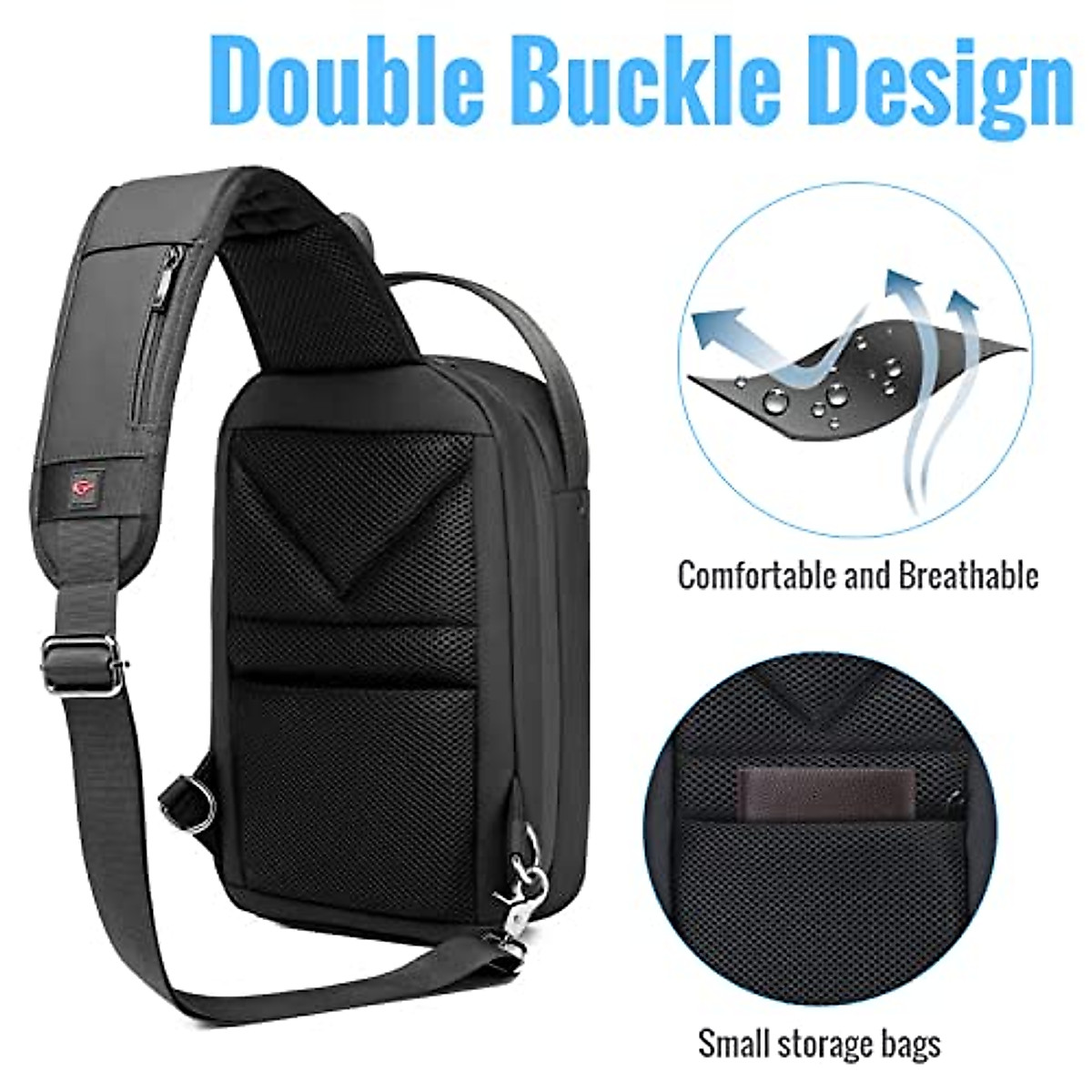 Carrying Case for Oculus Quest 2, Hard Travel Case for Meta/Oculus Quest 2 VR Headset and Controllers Accessories, Crossbody Shoulder Chest Backpack Fit for Elite Strap and Oculus Quest 2 Accessories