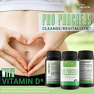 Pro Pancreas Cleanse/Revitalizer - Support Pancreas and Blood Health - Antioxidant Green Tea Pancreas Cleanse and Detox - Support Healthy Pancreas Function - Contains Vitamin D, Vitamin C, & Turmeric
