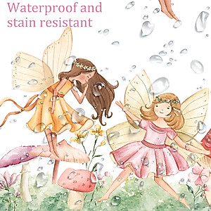 CANDY CHEF Fairy Party Tablecloth Fairy Birthday Party Table Cover 3Pcs Fairies Garden Table Covers Fairy Birthday Party Decorations for Fairy Elf Theme Baby Shower Supplies