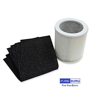 PUREBURG Replacement Filter Set Compatible with Hunter HP670 Air Purifier, H13 HEPA + 4 x Activated Carbon Pre-Filter Air Clean Dust VOCs Odor