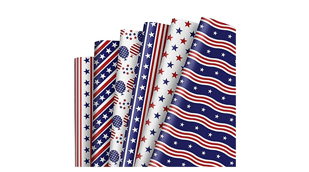 AnyDesign Patriotic Tissue Paper for 4th of July