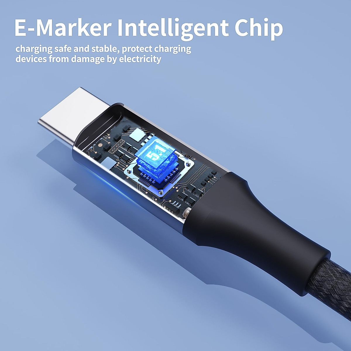 SUTWKAM USB C 3.2 Gen 2 Cable Full Featured [100W Charge, 20Gbps Data, 4K Video] Compatible with USB C Monitor, PSS Drive, Thunderbolt 3/4, iPhone, Samsung, MacBook, Pad, Laptop and More