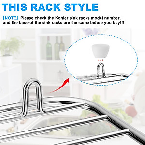 Kitchen Sink Rack Feet 84544-0 Replacement FOR Various Kohler Kitchen Sink Racks Fit Kohler Kitchen Sink Rack K-6639-ST K-6488 K-6489-20 Pack