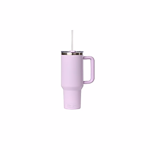 Sip+Sea Cayman 40 oz Stainless Steel Tumbler with Handle, Lid, and Straw | Double Wall Vacuum Insulated