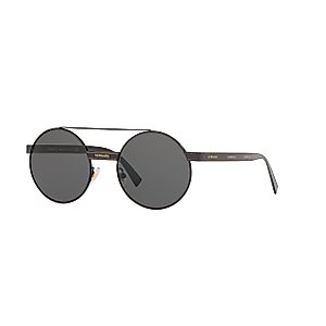 Versace Woman Sunglasses Black Frame, Dark Grey Lenses, 52MM