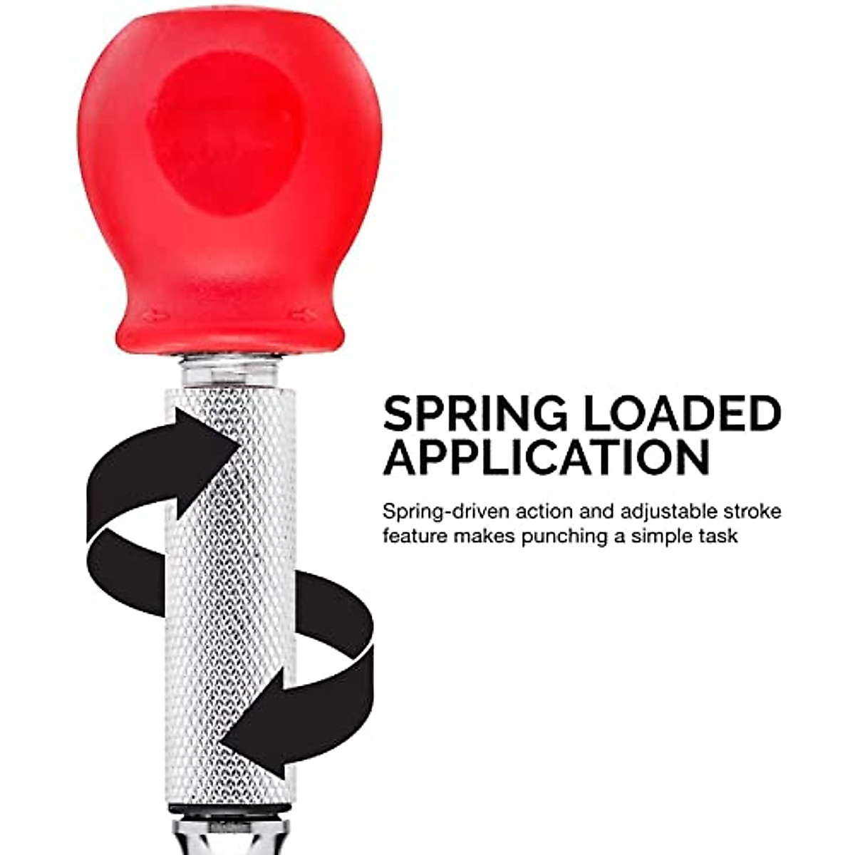 NEIKO 02638A 5-Inch Automatic Center Punch for Metal, Adjustable Impact Spring Loaded Center Punch Tool, Spring Punch, Center Punch Spring Loaded, Auto Center Punch