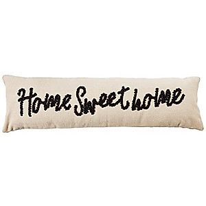 Mud Pie Sweet Home Knot Pillow, 1 Count (Pack of 1), White