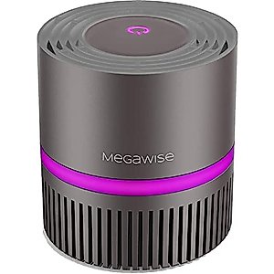 MEGAWISE True H13 HEPA Air Purifier for Home Bedroom Small Room Office, 3-IN-1 Filtration Air Cleaner for Smoke, Dust, Pet Dander, 100% Ozone Free, Available for California