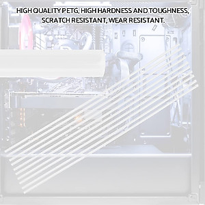 1000MM 10,20x14MM Water Cooling Tube, PETG Colorful Acrylic Water Cooled Pipe Fitting for Computer Color & Quantity Optional Transparent 10pcs