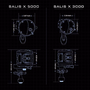 Piscifun Salis X 3000 Baitcasting Fishing Reel, Round Level Wind Trolling Reel with 6.2:1 Gear Ratio, 37Lbs Max Drag, Durable Stainless-Steel Bearing for Inshore Saltwater Fishing, Left Hand Retrieve