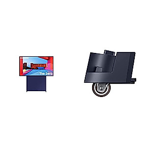 SAMSUNG 43" Class The Sero QLED LS05 Series TV - 4K UHD Quantum HDR Smart TV with Alexa Built-in (QN43LS05TAFXZA, 2020 Model) with Wheels The Sero TV - 43-Inch (VG-SCST43V/ZA, 2020)