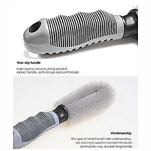 GARASANI Car Wheel Cleaner Brush, Motorcycle or Bicycle Tire Brush Washing Tool