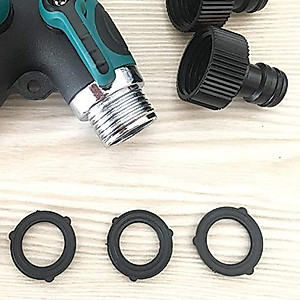 50 Pieces Garden Hose Rubber Washers Seals Garden Hose Washers Use for Garden Hose and Water Faucet Hose Washers Ring Hose Gaskets Self-Locking Tabs Keep Washer Firmly Stay in The Fitting