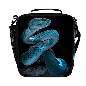 My Daily Snake Insulated Lunch Bag, Portable Lunch Box for Men Women Reusable Cooler Tote with Shoulder Strap for Office
