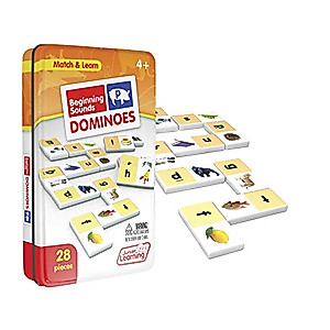 Junior Learning Beginning Sound Dominoes Educational Action Games, Multi (JL492) for 48 months to 96 months