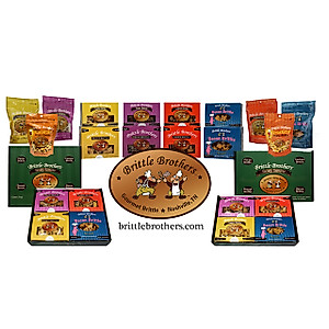 Brittle Brothers Peanut Brittle - 16 oz. Box : Voted #1-4x’s more Nuts - Gift Set Cashew Pecan Bacon Corporate Christmas Mother Father Chocolate
