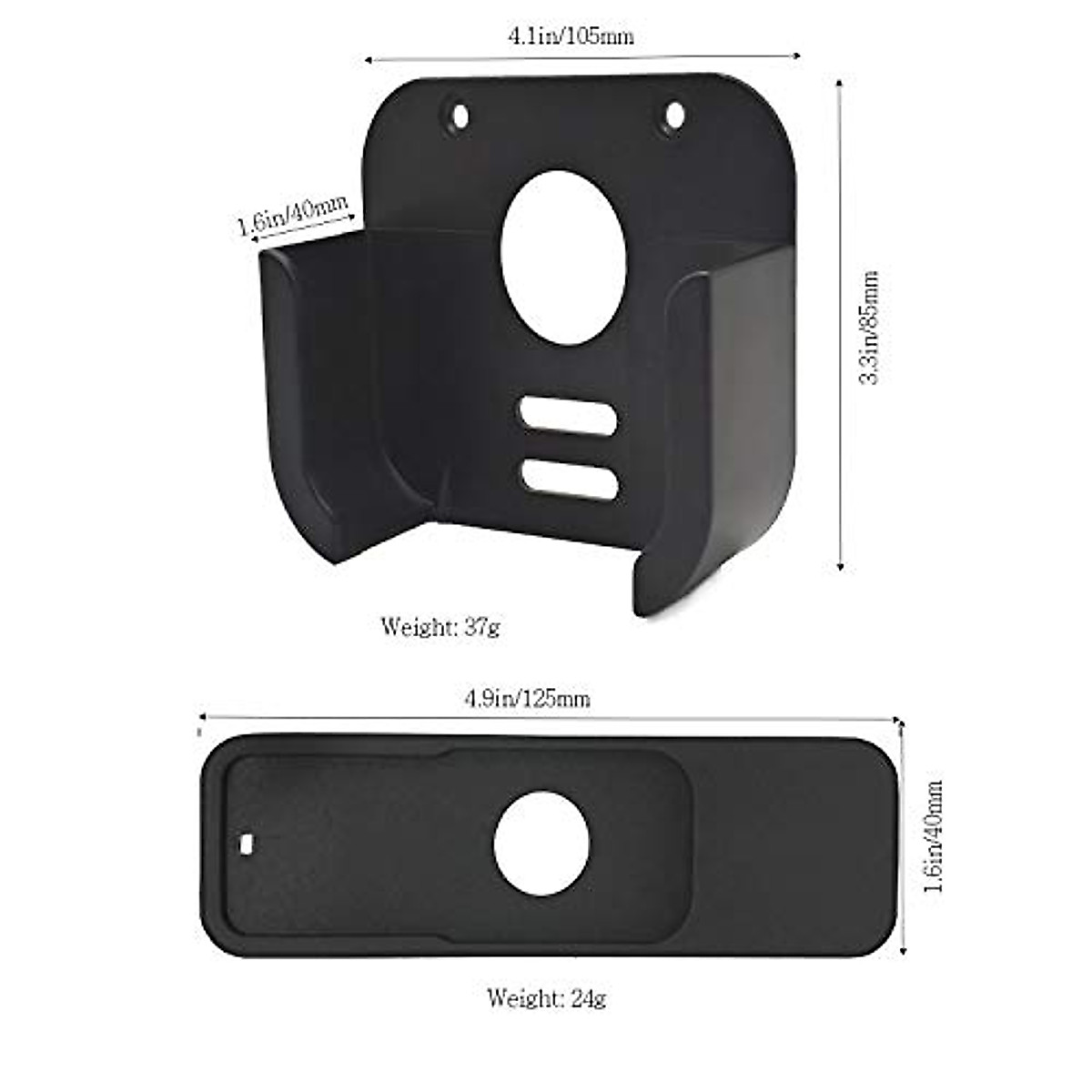 Wall Mount Bracket Compatible with Apple TV 4K 5th and 4th Generation - HJYuan TV Mount Holder with Black Siri Remote Silicone Protective Case Cover Compatible with Apple TV 4K 5th and 4th Gen