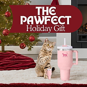 PUPROAR Kitty Cup Tumbler Cat Toy – Cute Cat Toy with Catnip, Crinkle Cat Toys for Cat Birthdays or Christmas, Funny Cat Toys for Kittens (Pink Peach Dust)